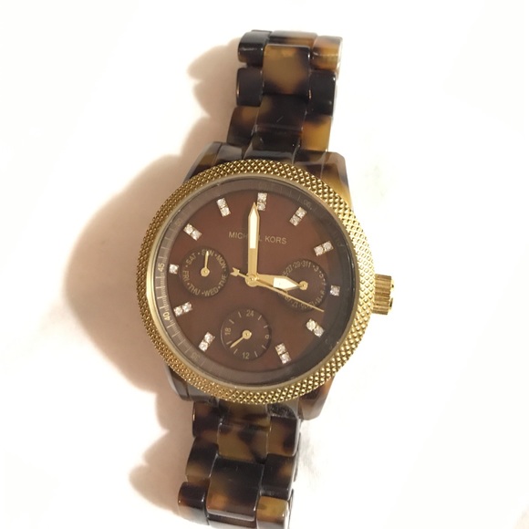 KORS Michael Kors | Accessories | Michael Kors Tortoise Shell Watch ...